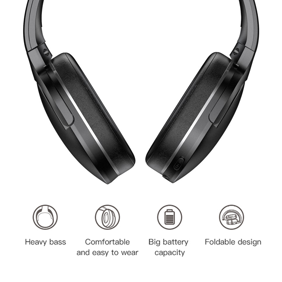 Baseus Encok D02 Wireless Bluetooth Headphones (Black)
